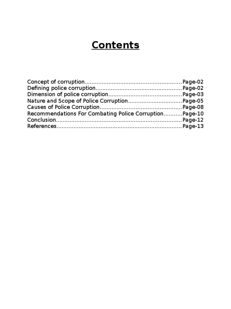 Assignment of Police Corruption PDF | PDF | Political Corruption ...