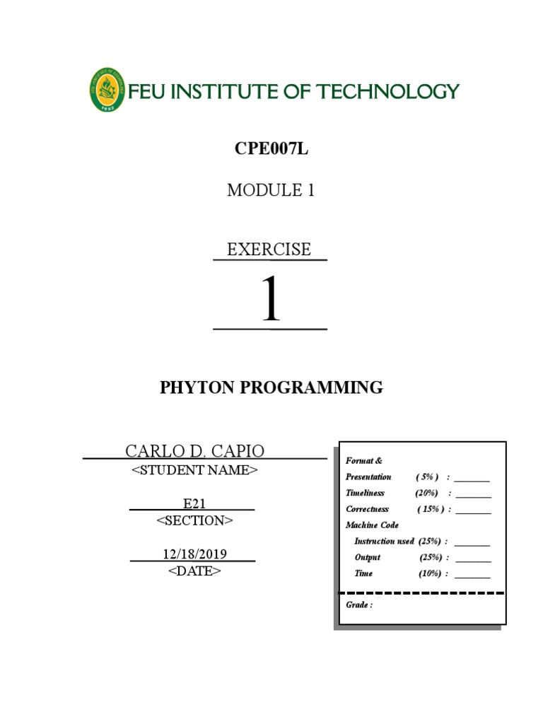 Python Lab Exercise 1 Pdf Python Programming Language C Programming Language 9973
