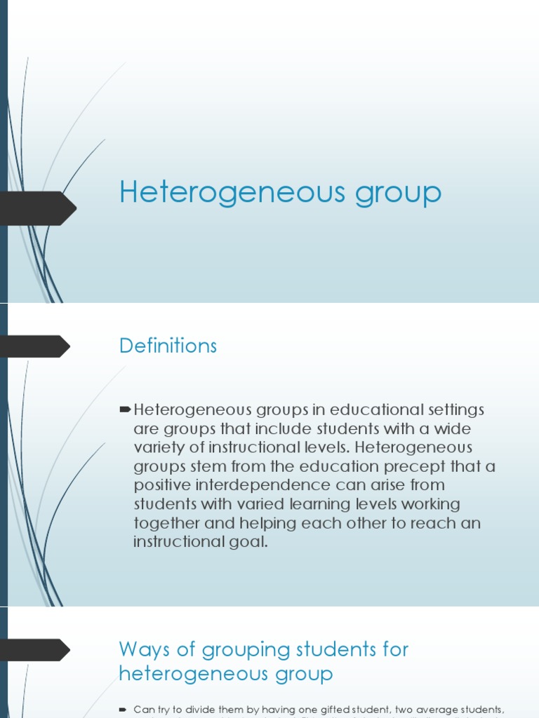 Heterogeneous Group | PDF | Career & Growth | Wellness