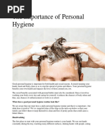 Health and Hygiene Project With Images | PDF