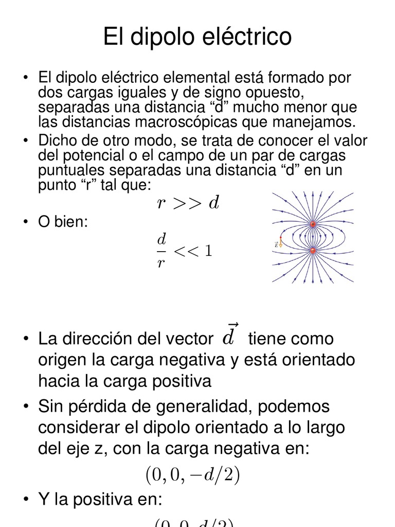 El dipolo eléctrico | Dipolo | Campo eléctrico