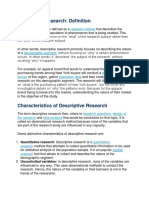 Descriptive Research Design | PDF | Research Design | Survey Methodology