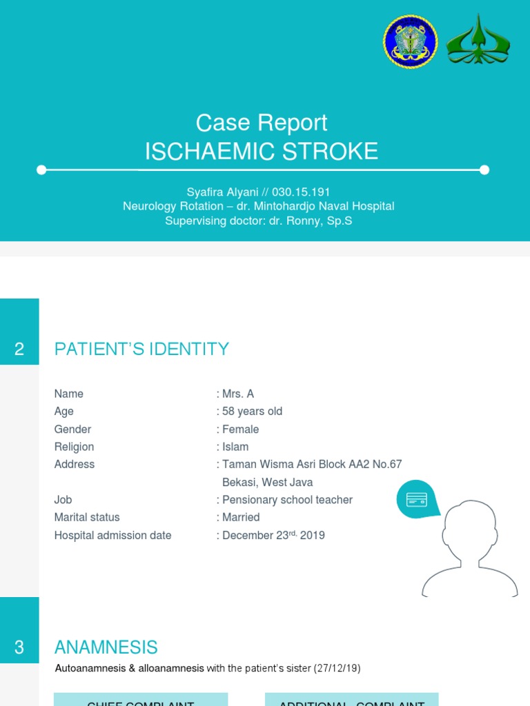 LAPORAN KASUS - Stroke Iskemik | PDF | Hypertension | Stroke