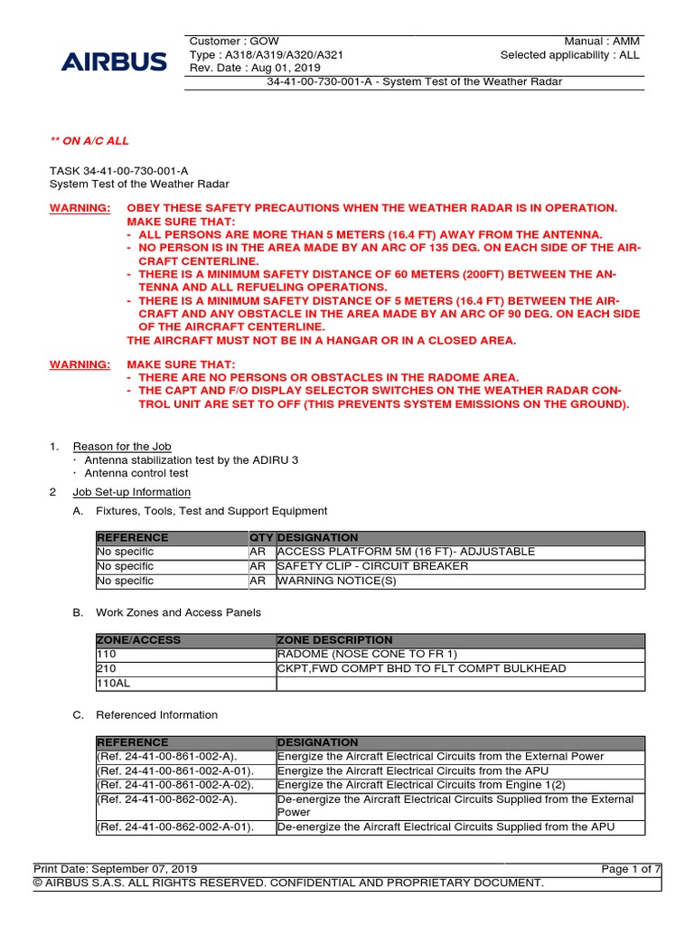 Weather Radar Test | PDF | Aviation | Airbus