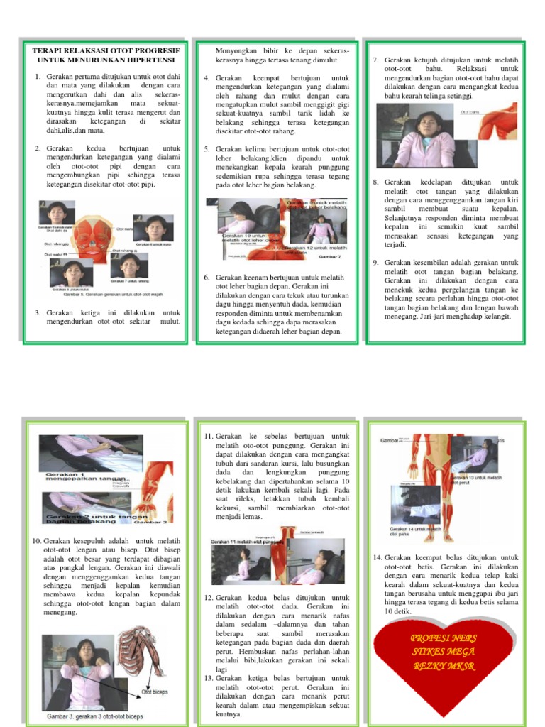 Leaflet Terapi Relaksasi Otot Progresif Untuk Menurunkan Hipertensi | PDF