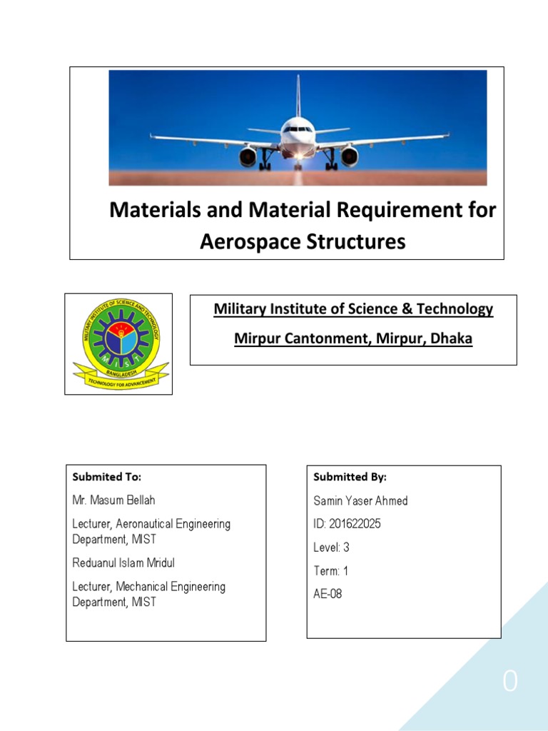 Materials For Aerospace Structures | PDF | Composite Material | Titanium