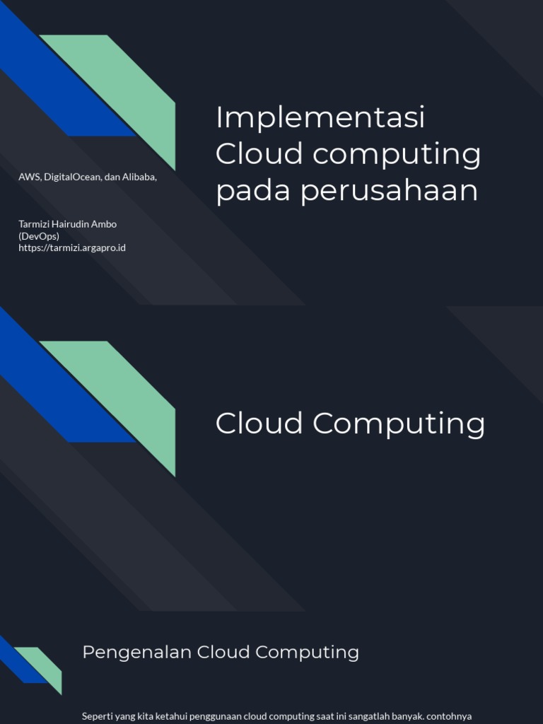 Implementasi Cloud Computing Pada Perusahaan PDF | PDF | Komputer