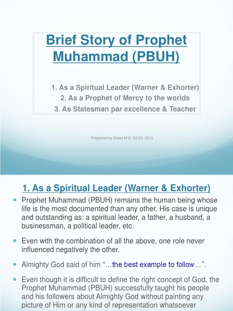 Prophet Presentation | PDF | Muhammad | Medina