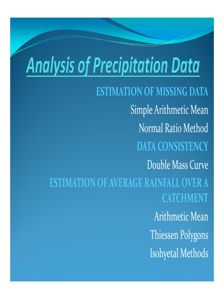 5 PG Precipitation Analysis | PDF | Drainage Basin | Rain