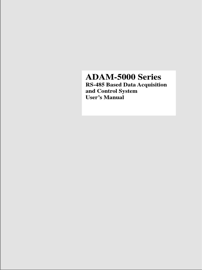 ADAM-5000-485 Manual V7.6 PDF | PDF | Programmable Logic Controller ...