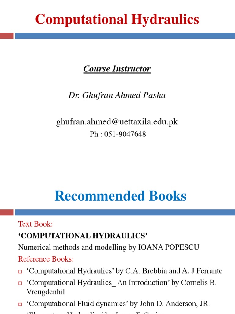 CH Lecture 1 | PDF | Computational Fluid Dynamics | Fluid Dynamics