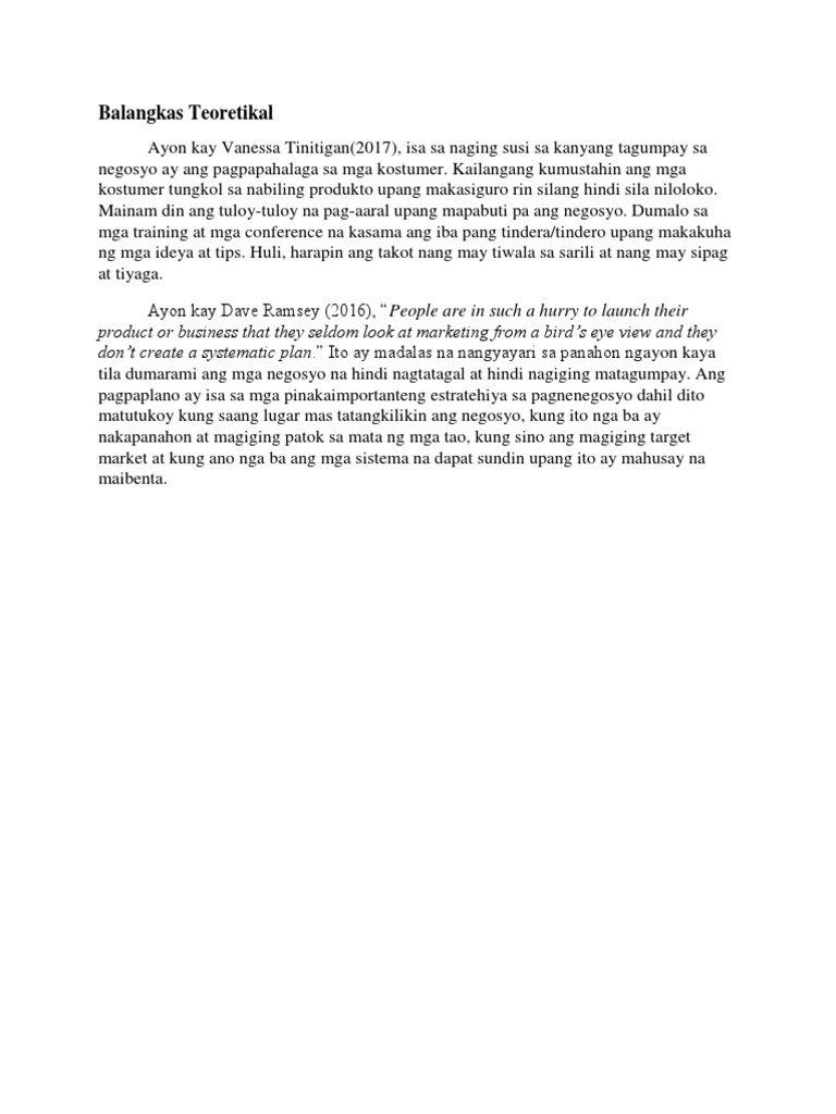 Balangkas Teoretikal at Konseptwal | PDF