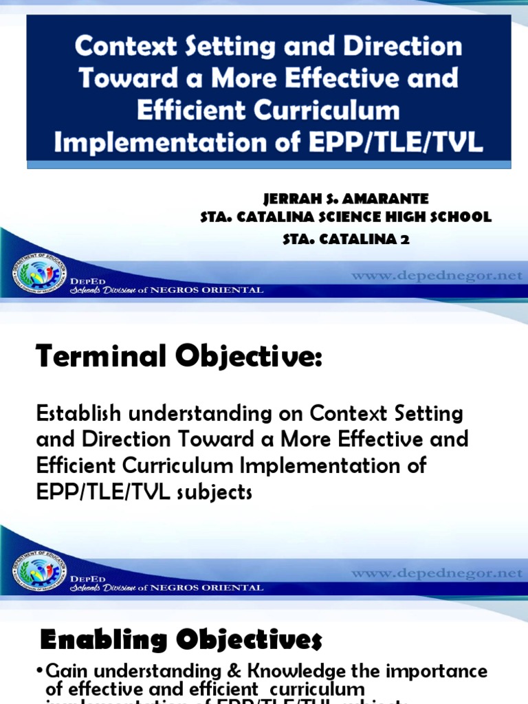Session Deck On Use of Context Setting and Direction Toward A More Effective and Efficient in ...
