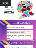 To Describe A Written Text As Connected Discourse: En11/12Rws-Iiia-1 | PDF | Word | Sentence ...
