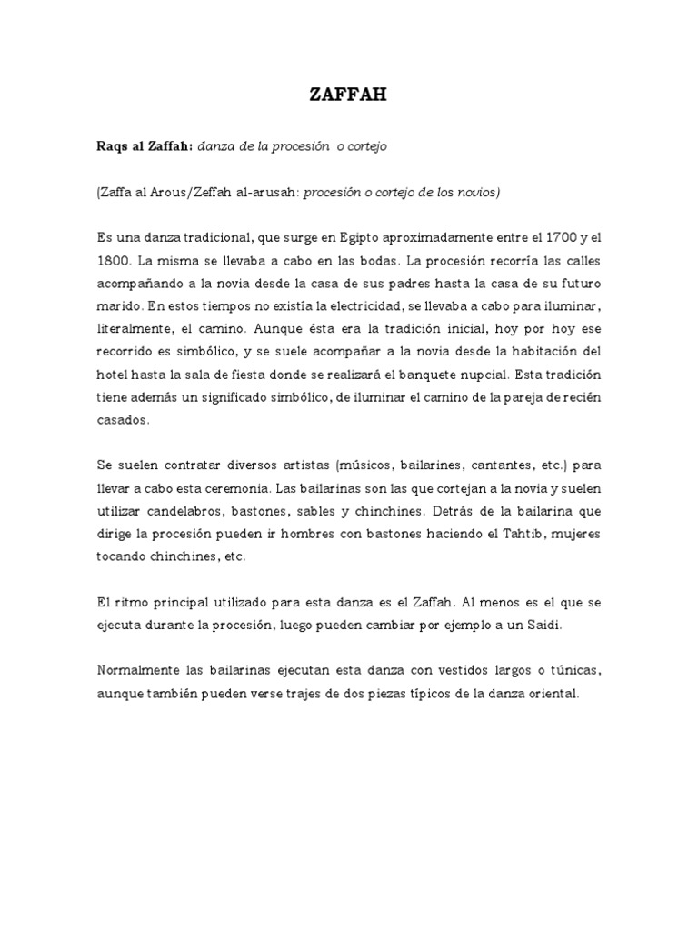 Zaffah y Raqs Al Shamadan | PDF | Bailes