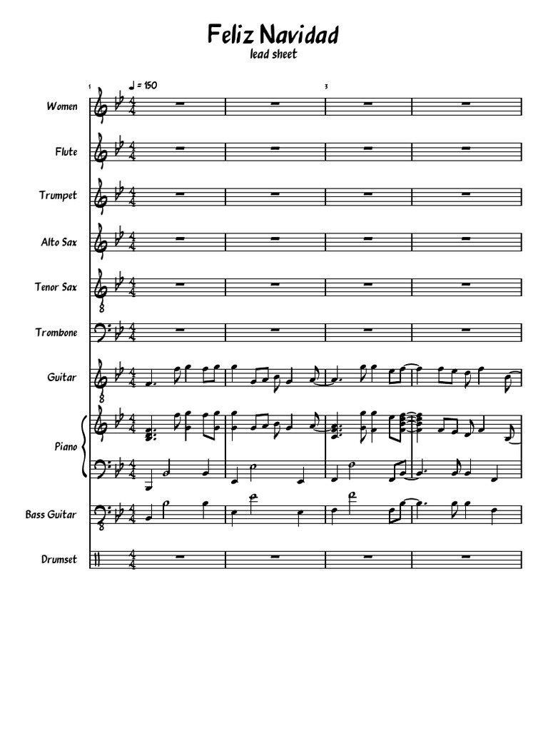 Feliz Navidad-Score and Parts | PDF | Musical Instruments | African ...