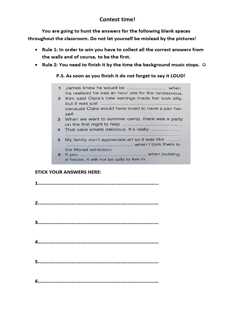 Worksheet 2-Contest Time | PDF