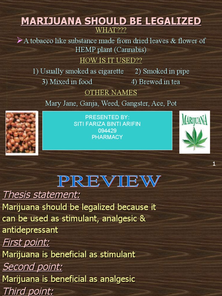 Marijuana Should Be Legalized | PDF