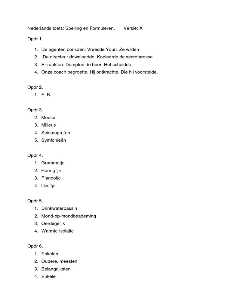 Nederlands Toets | PDF