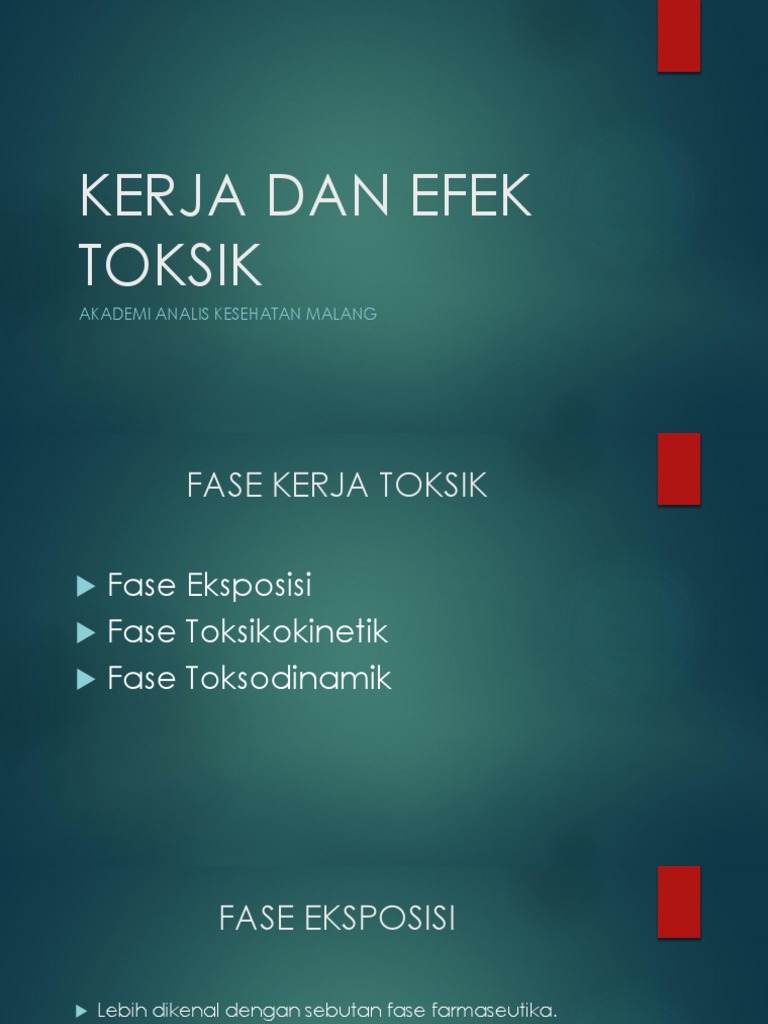 Kerja Dan Efek Toksik | PDF
