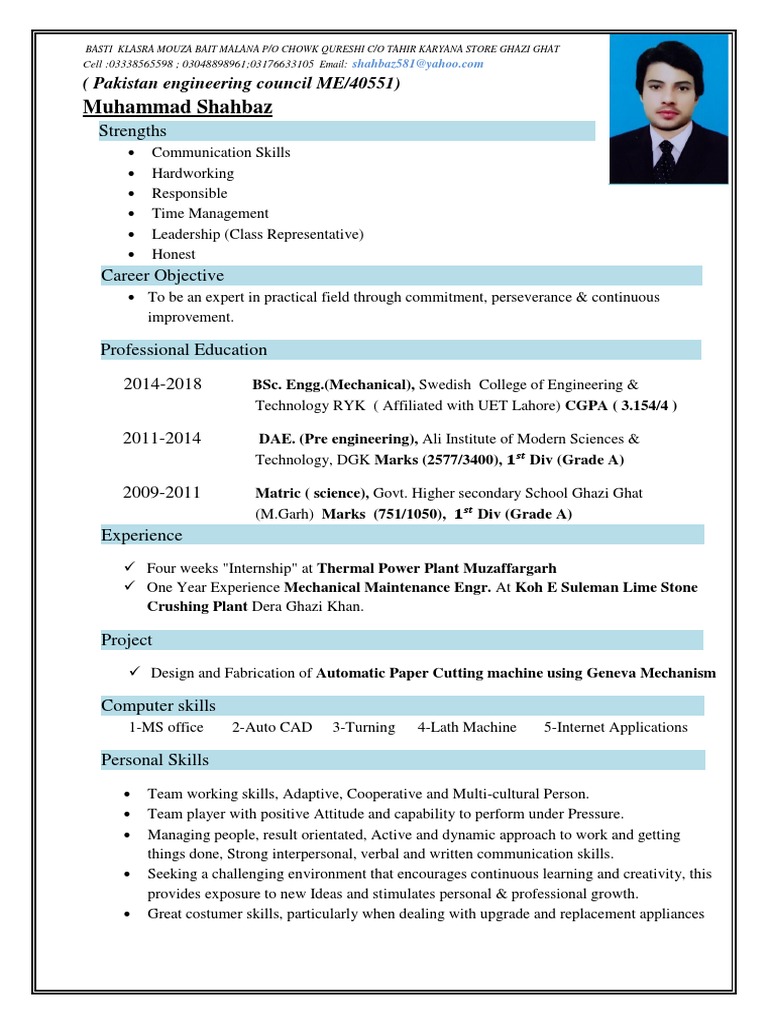 Shahbaz Resume PDF | PDF | Pakistan