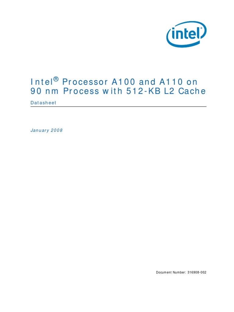 Intel Processor A100 and A110 On 90 NM Process With 512-KB L2 Cache ...