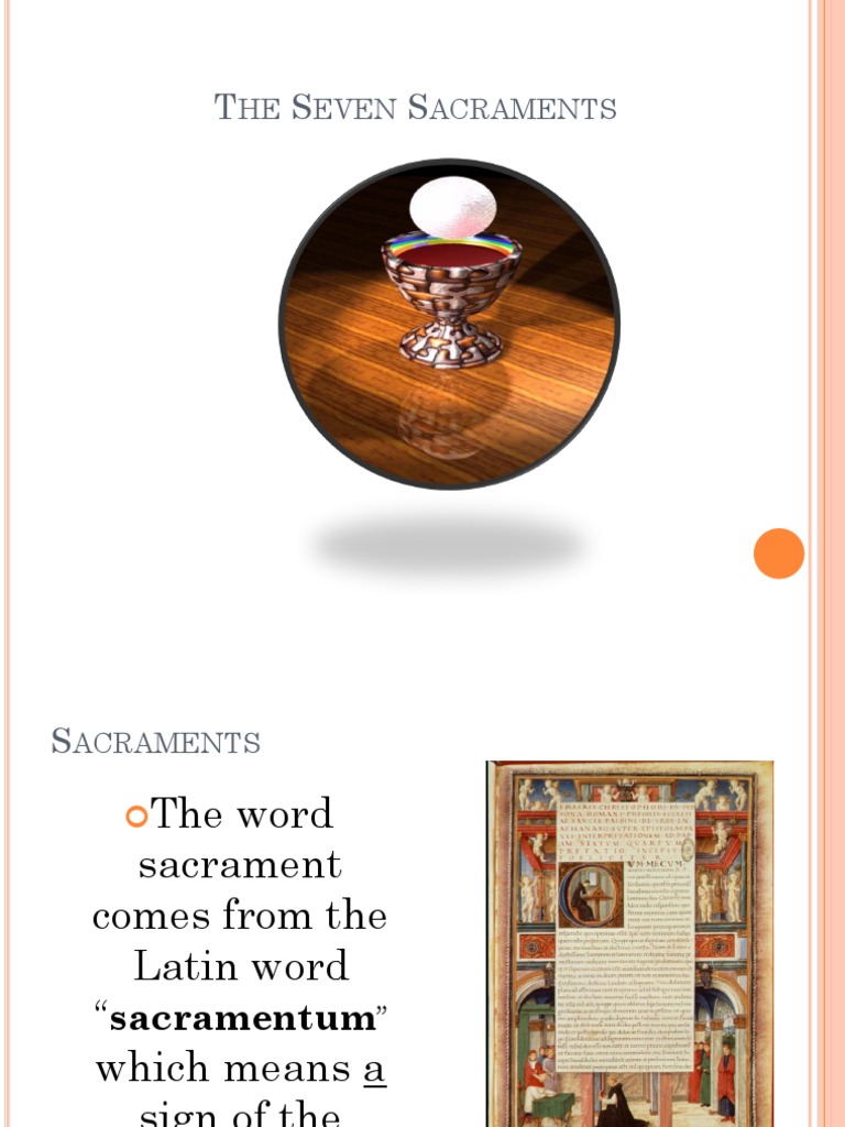 The Seven Sacraments | PDF | Sacraments | Eucharist