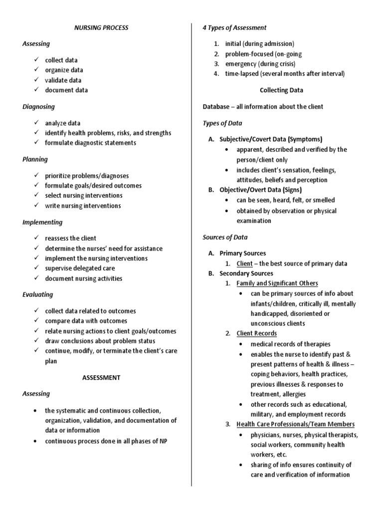 Nursing Process Physical Assessment Pdf Physical Examination