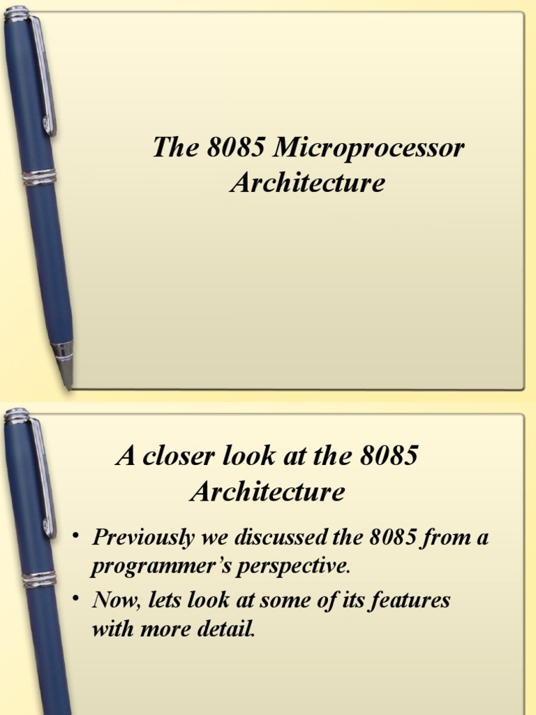 The 8085 Microprocessor Architecture | PDF | Central Processing Unit ...