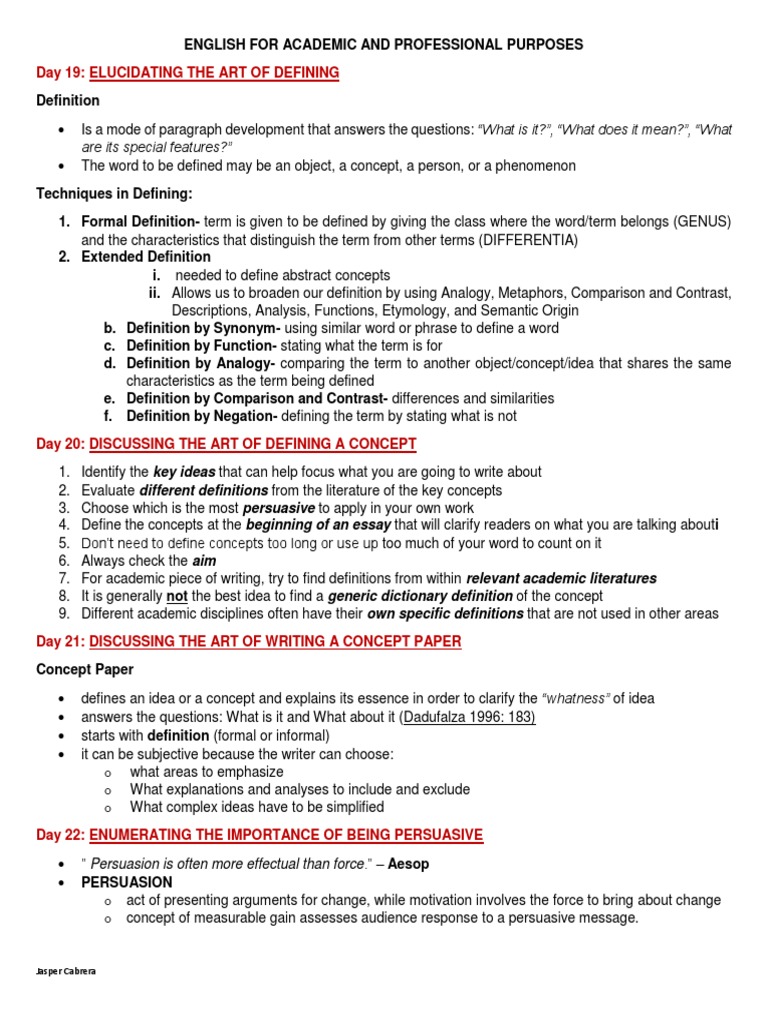 English For Academic and Professional Purposes | PDF | Definition ...