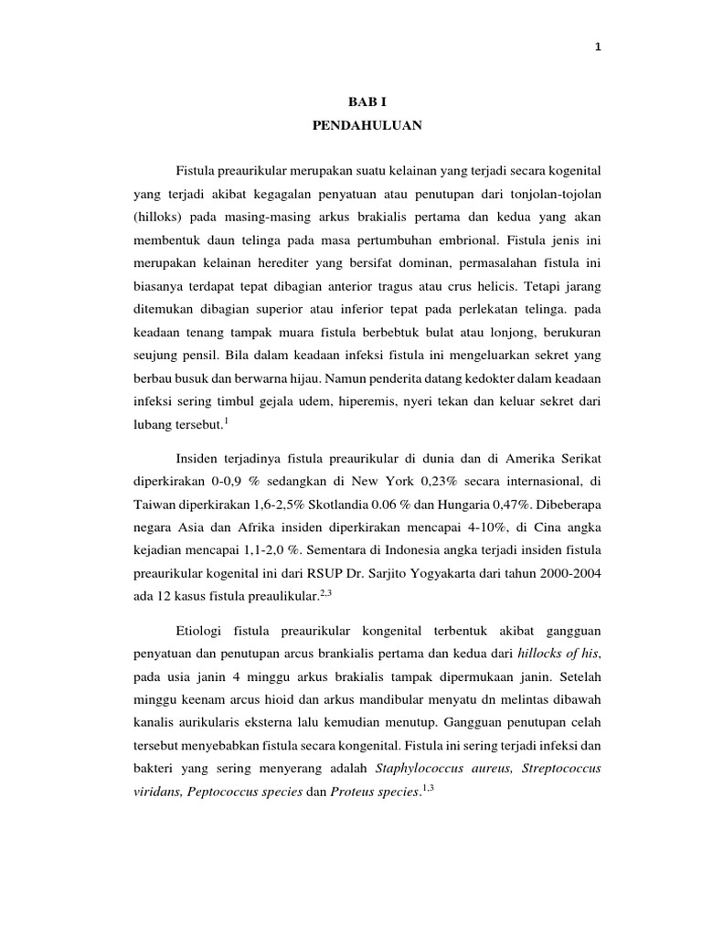 Edit Fistula Preaurikular | PDF | Kesehatan Holistik | Sains & Matematika