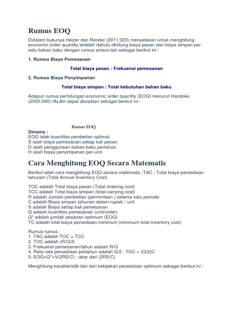 Rumus Inventory | PDF