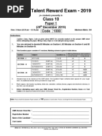 NSAT 2020 Class X Question Paper | PDF | Velocity | Acid