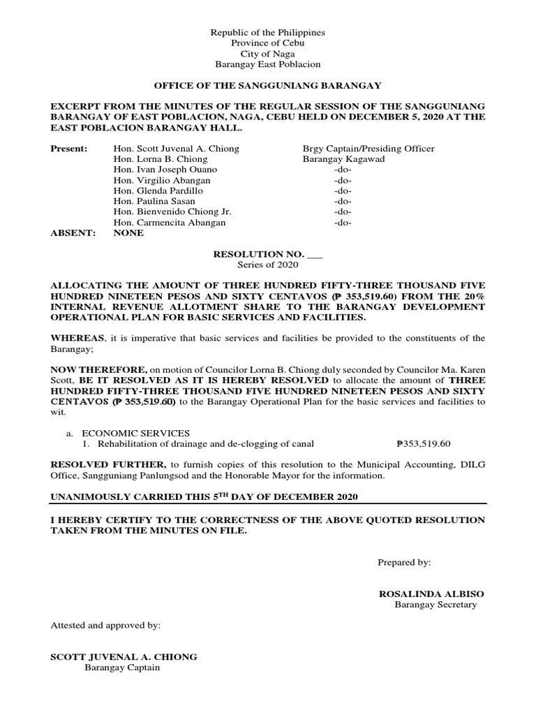 Resolution - December 5, 2020 | PDF | Philippines | Government