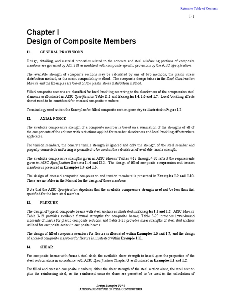 COMPOSITE DESIGN AISC Design Examples - Version 14.0 PDF | PDF ...