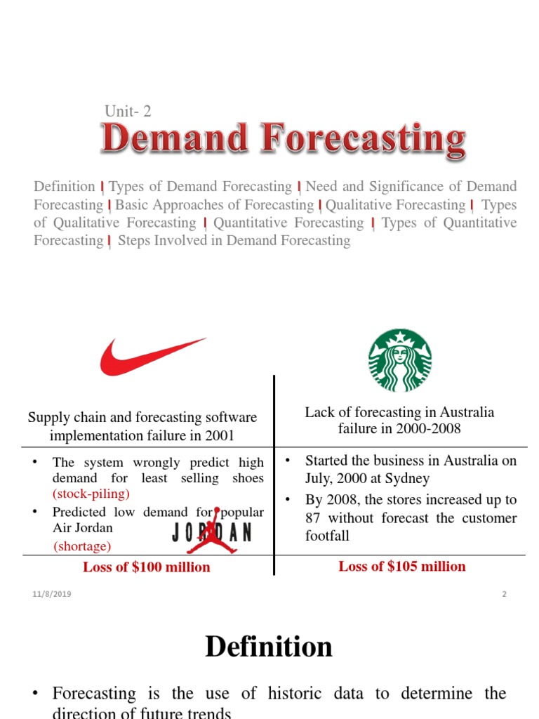 Unit 2 (3) - Demand Forecasting PDF | PDF | Forecasting | Moving Average