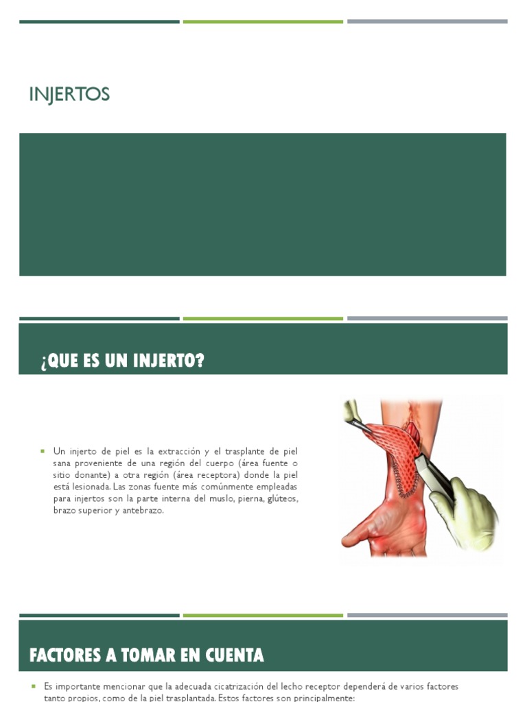 Clase Injertos | PDF | Piel | Inyección (medicina)