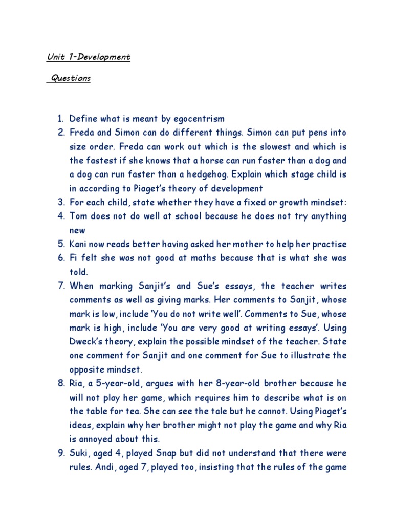 Psychology Unit 1&2 Questions | PDF | Recall (Memory) | Memory