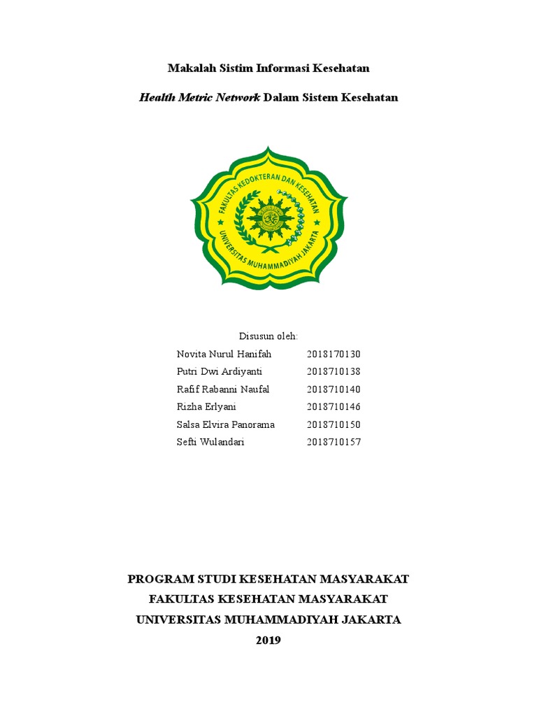 Makalah Sistem Informasi Manajemen Kesehatan HMN | PDF | Bisnis | Pengembangan Diri