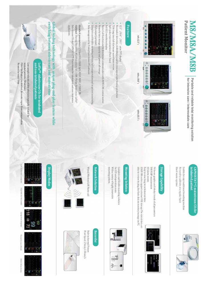 Edan M8 Patient Monitor | PDF | Blood Pressure | Computer Monitor