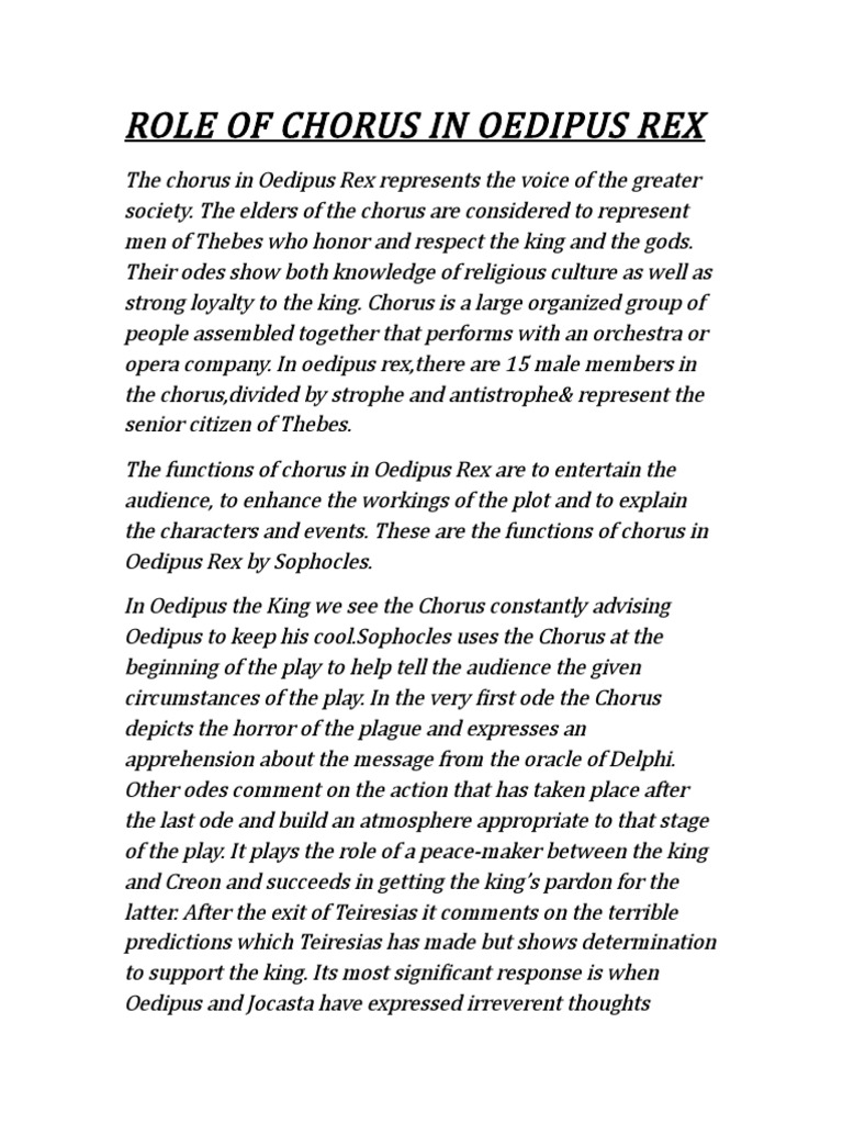 Role of Chorus | PDF