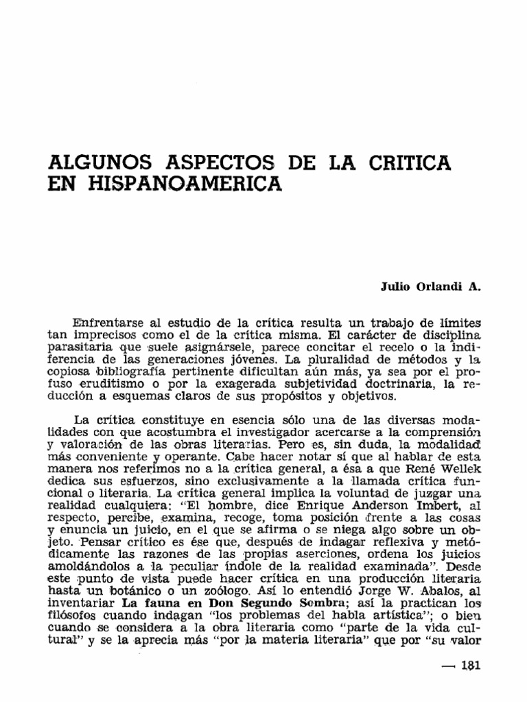 Crítica Literaria en Hispanoamérica | PDF | Crítica literaria | Ensayos