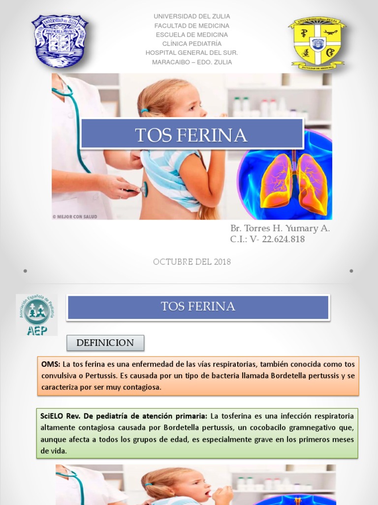Tos Ferina: Definición, Epidemiología, Etiología y Manifestaciones ...