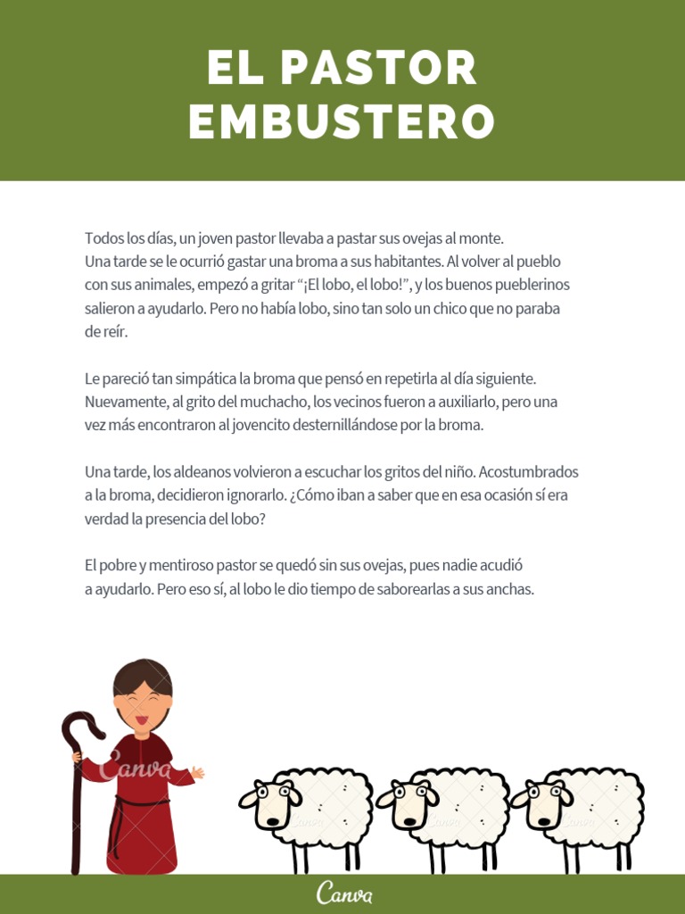 COMPRENSION LECTORA 2 - El Pastor Embustero - 80 Ejercicios de Compresión de Lectura | PDF