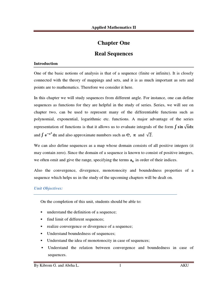 Applied Ii | PDF | Sequence | Monotonic Function