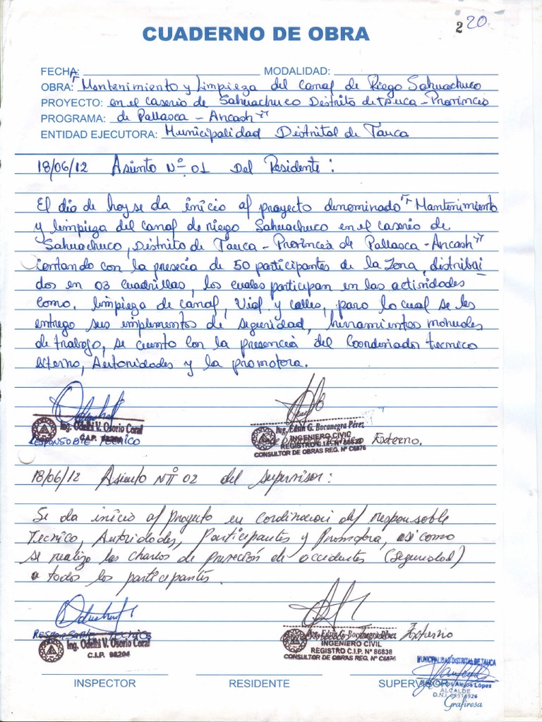 Cuaderno de Obra | PDF