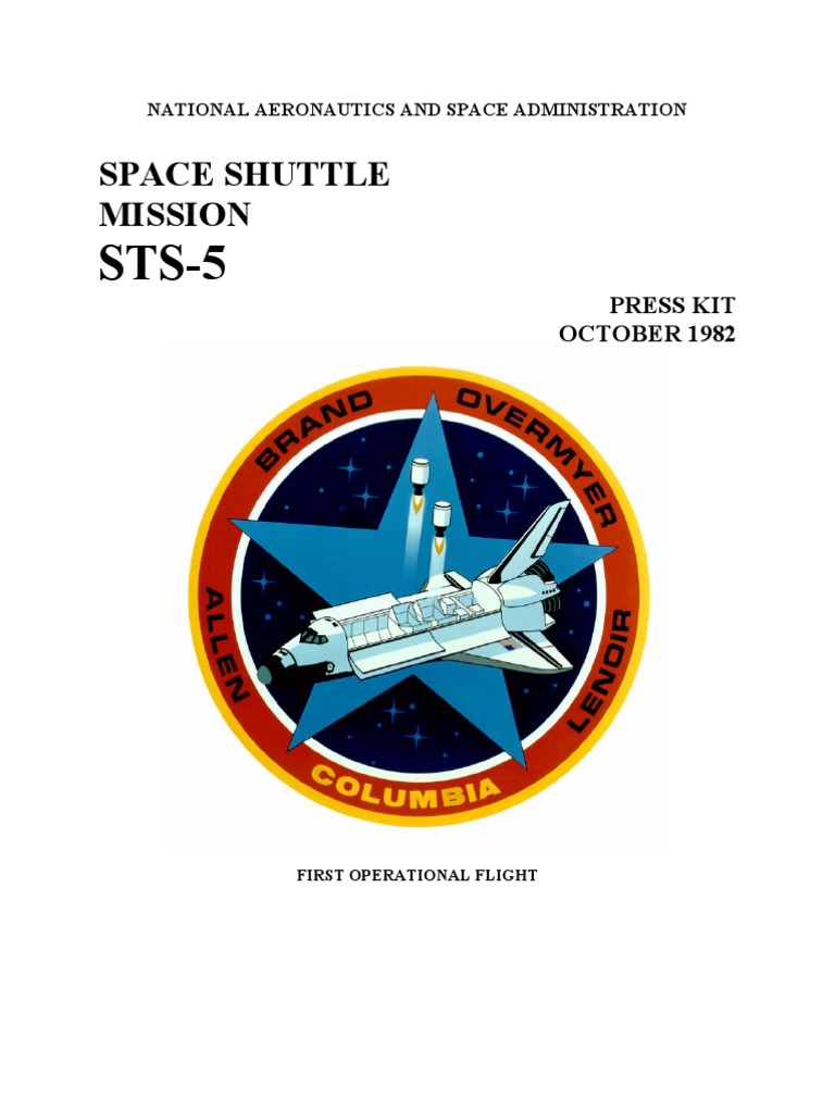 STS-5 Press Kit | PDF | Space Shuttle Abort Modes | Space Shuttle