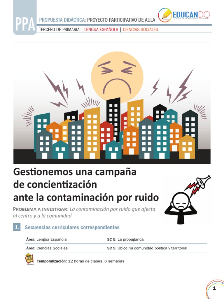 Campaña Escolar contra el Ruido | PDF | Educación primaria | Póster