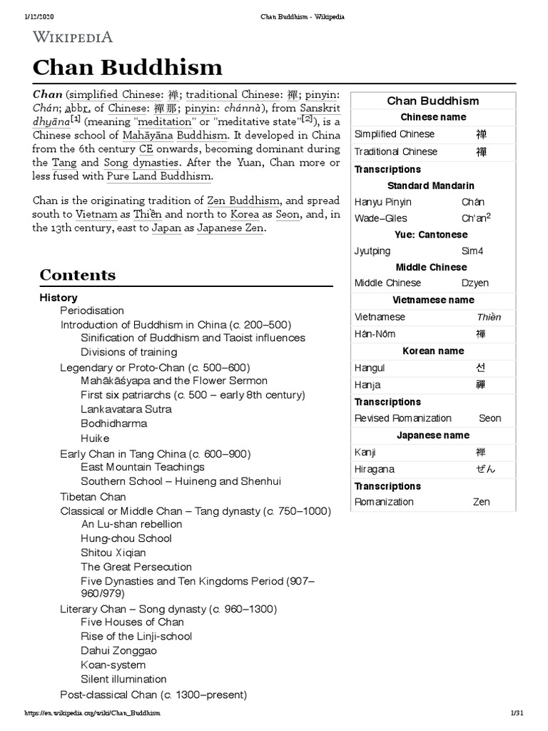 Chan Buddhism | PDF | Chan Buddhism | Zen