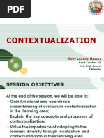 Contextualization and Localization | PDF | Learning | Curriculum